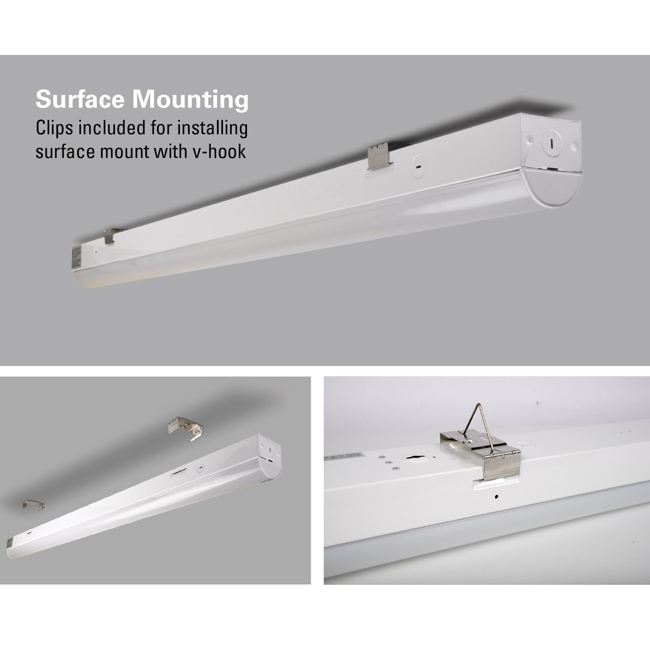 35W 4FT LED Commercial Strip Light Linear Warehouse Ceiling Light ...