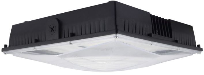 60W Black LED Square Canopy and Garage Light
