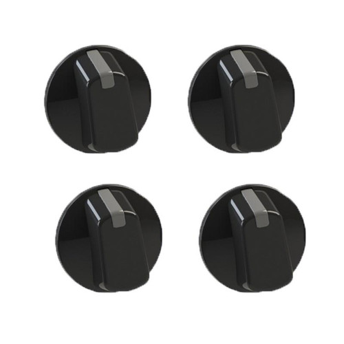Universal 48Mm Black Cooker Control Knob Pack Of 4