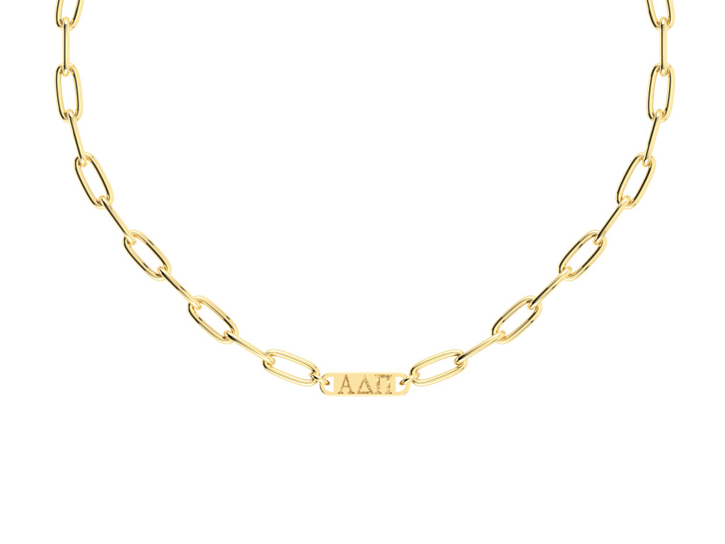 bar necklace on paperclip chain - adpi - Shawn Paul Jewelry