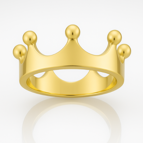 royal standard crown ring vermeil gold - zta - Shawn Paul Jewelry