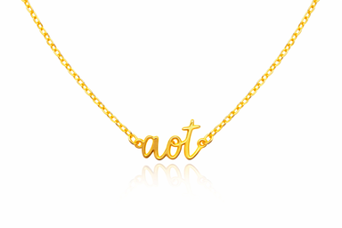 angels on track script necklace for kappa delta - Shawn Paul Jewelry