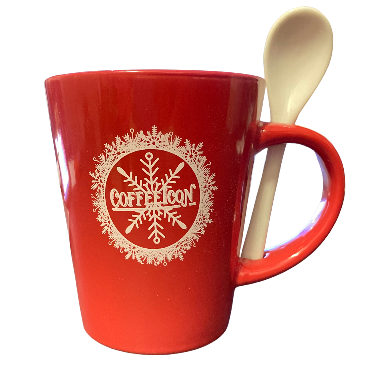 Spooner Mug (Red/White) - CoffeeIcon