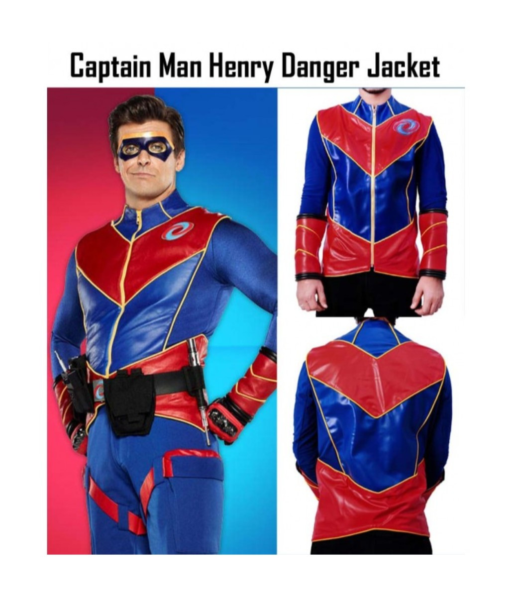 Henry Danger Captain Man Leather Jacket | Feather Skin