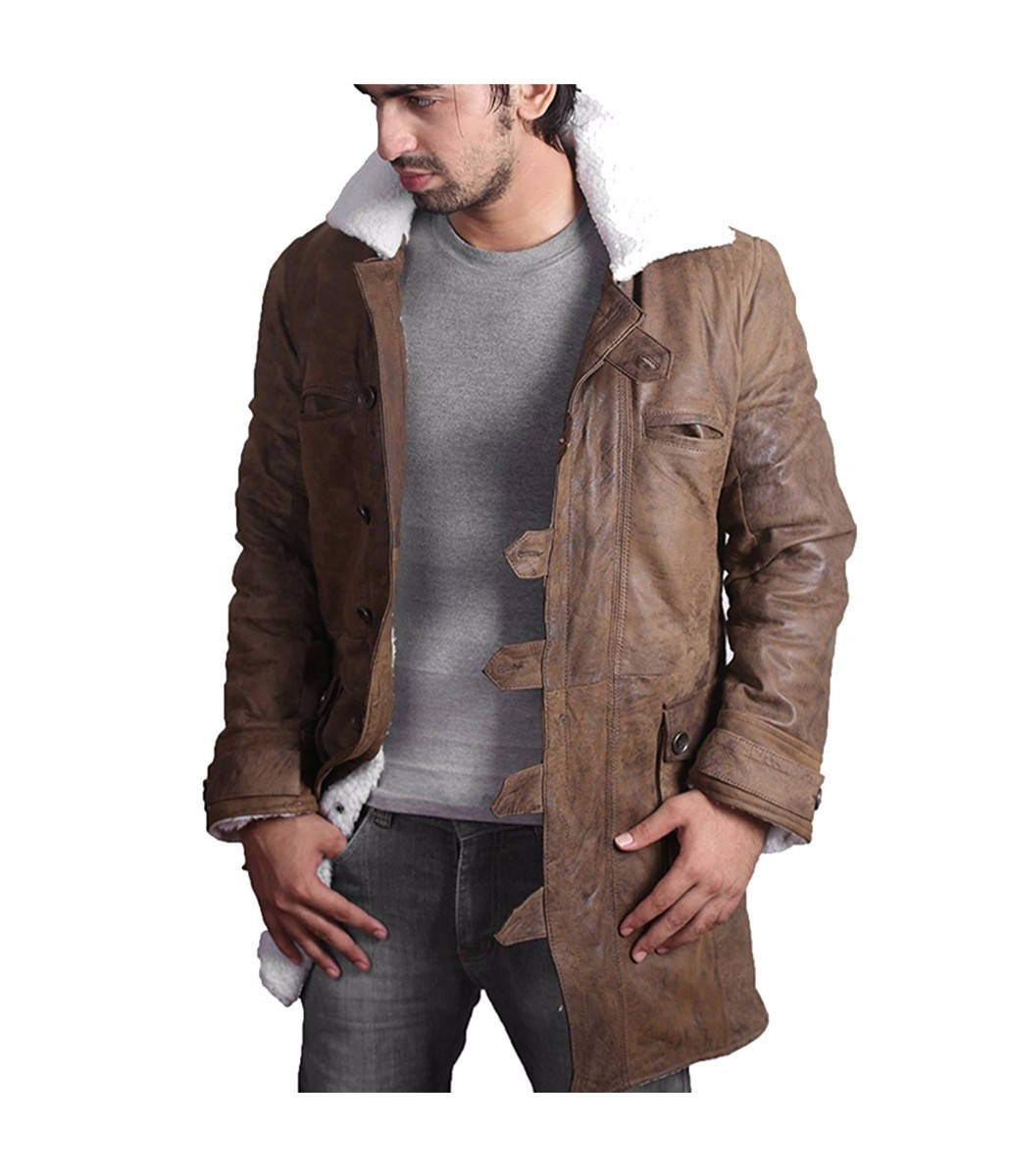 BANE Coat Original Distressed Brown Color | Feather Skin
