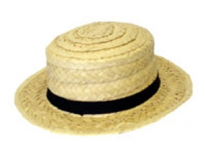 Straw Boater Hat (School Girl Hat)