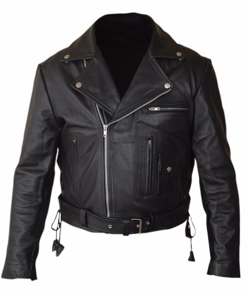 Terminator 2 Arnold Schwarzenegger Leather Jacket | Feather Skin