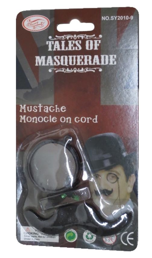 Mustache Monocle On Cord | Feather Skin