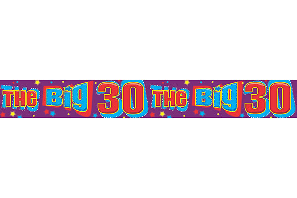 The Big 30th Happy Birthday Banner | Feather Skin