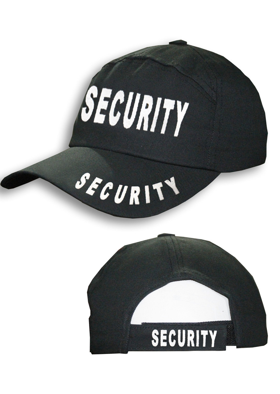 Adult Security Black Baseball Cap-Hat | Feather Skin