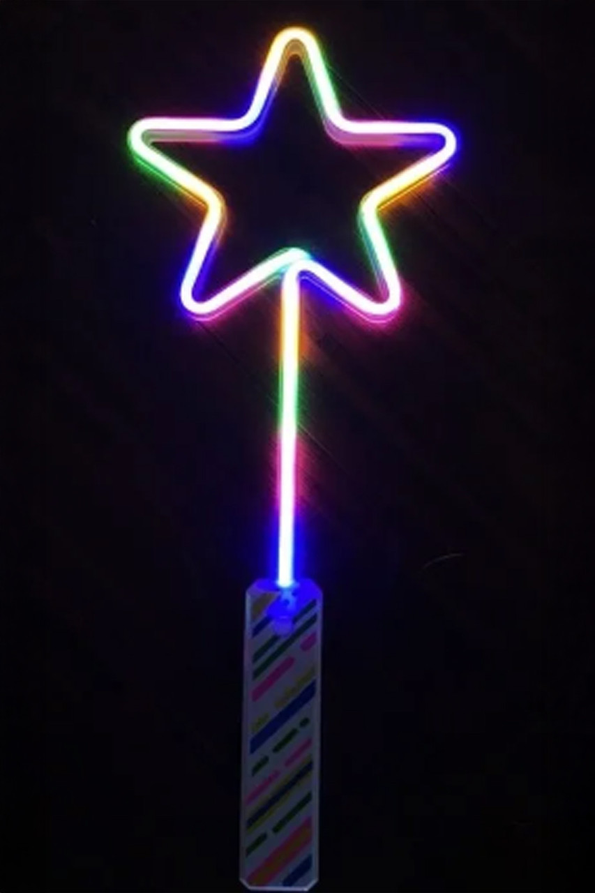 Star Shape Light Up Wand | Feather Skin