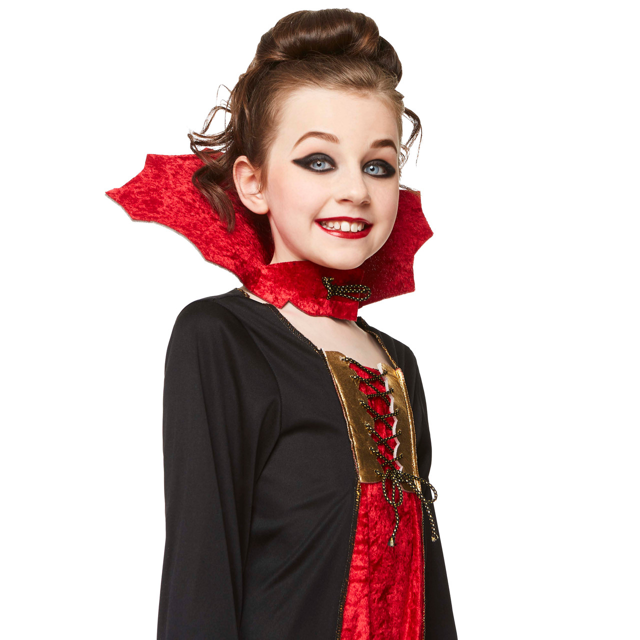 Girls Gothic Vampiress Costume | Feather Skin