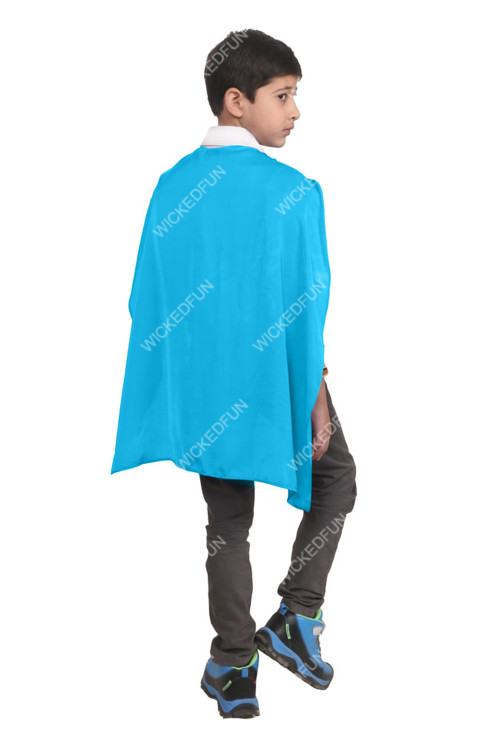 Children's Turquoise Deluxe Satin Cape