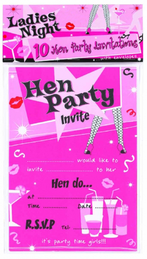 Hen Party Invitation Card (Pack of 1)