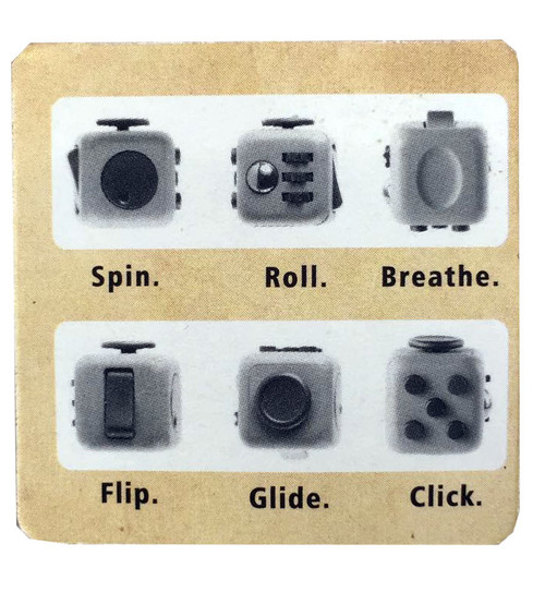 Fidget Cube Finger Toy Solid (Assorted) | Feather Skin