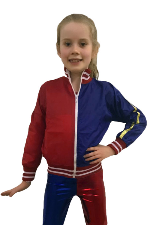 Girls Red Blue Jacket costume | Feather Skin