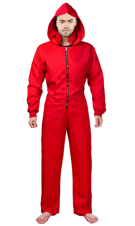 Robber Red Coverall Costume | Feather Skin