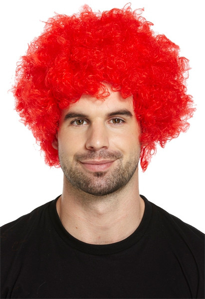Red Clown Afro Wig 120g | Feather Skin