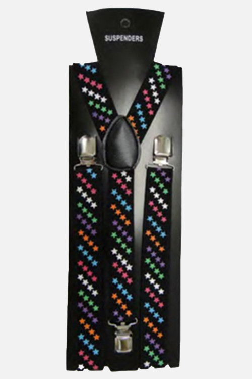 Multi Colour star Braces 2.5cm | Feather Skin