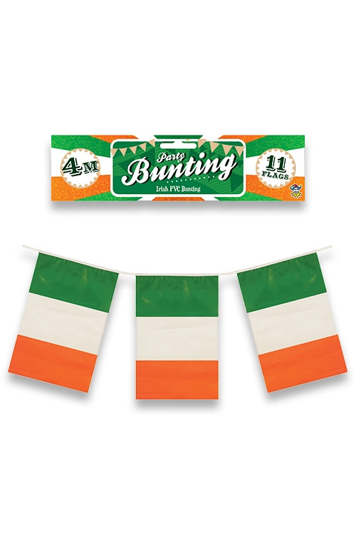 Irish Flag bunting 4m (11 Flags) St Patrick's Day | Feather Skin