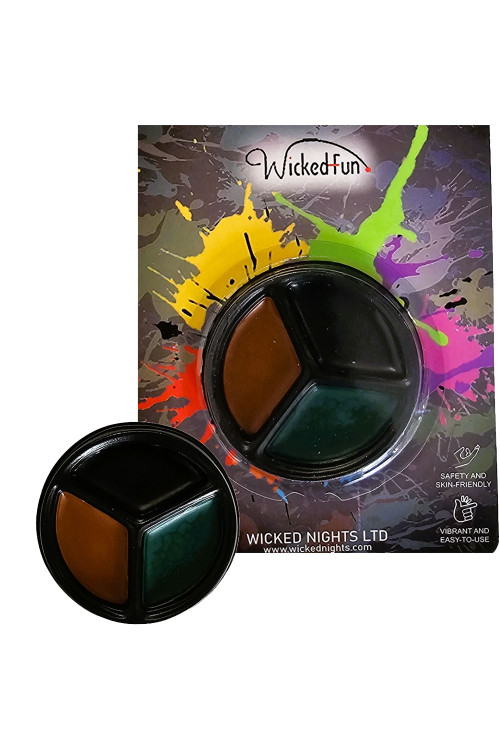 Triple Colour Face and Body Paint (Pack of 12) | Feather Skin