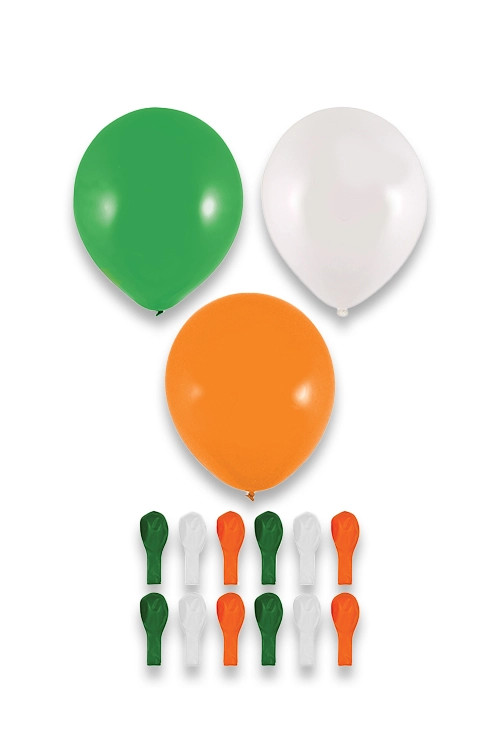 St Patrick's Day Irish Tri Colour Balloons (23cm) 3 Assorted colours ...