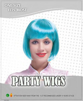 Turquoise Bob Wig | Feather Skin