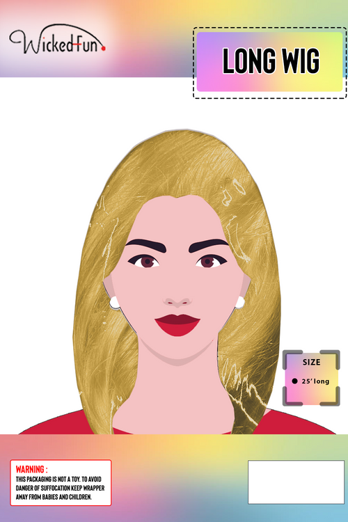 Ladies Blonde Long Wig | Feather Skin