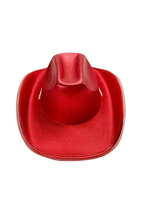Clearance Adult Red Cowboy Hat | Feather Skin