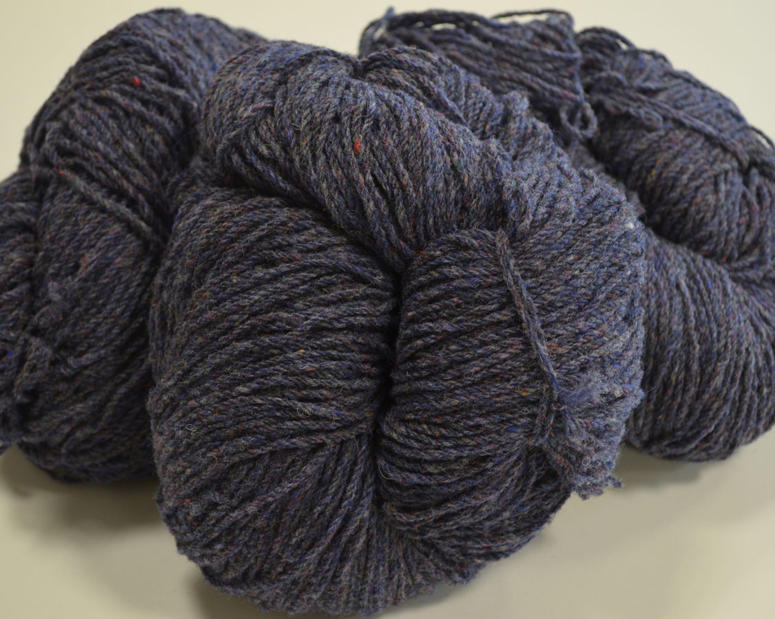 Aran Wool Knitting Hanks - Denim Mix