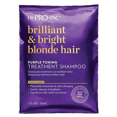 Hi-Pro Pac Brilliant & Bright Blonde Purple Toning Treatment Shampoo ...