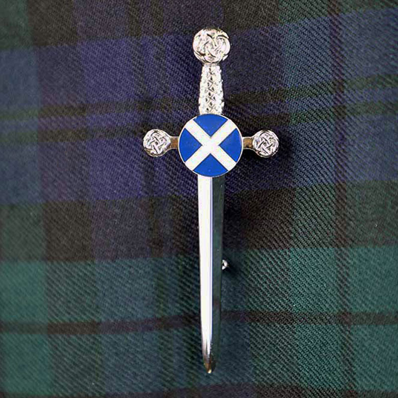 Saltire Kilt Pin