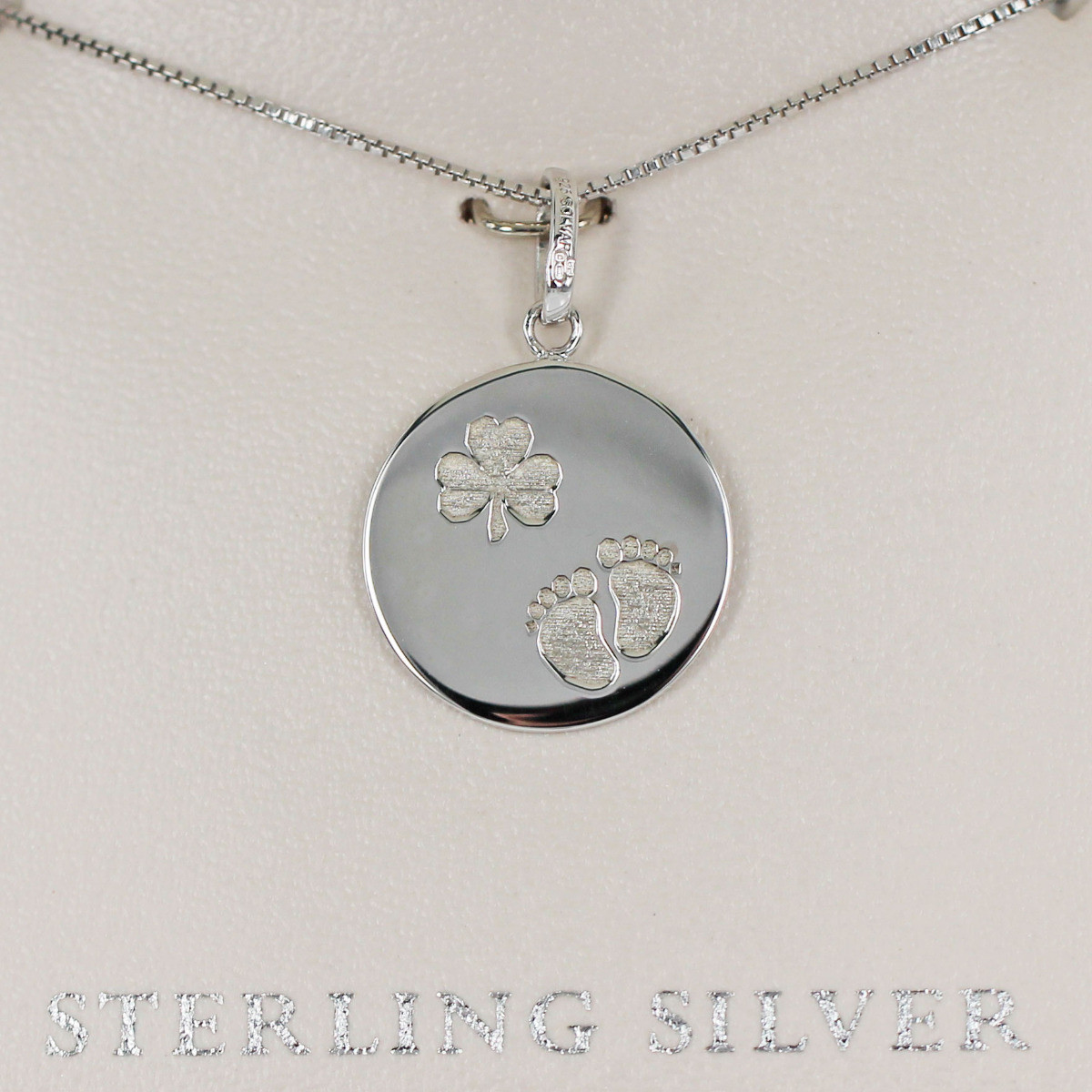 Baby Feet Shamrock Pendant