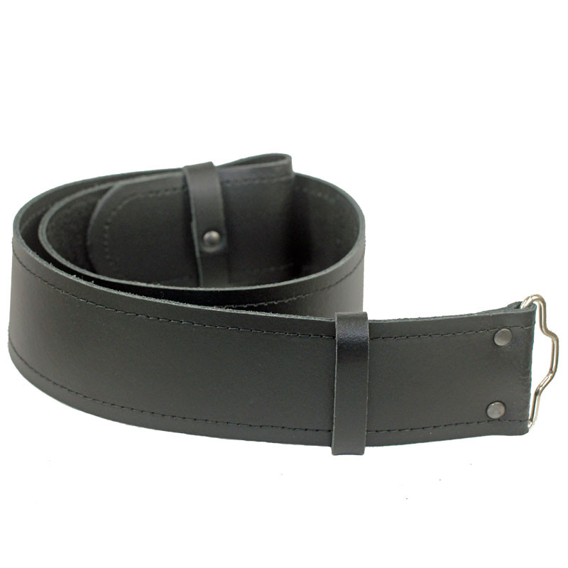 Black Leather Kilt Belt