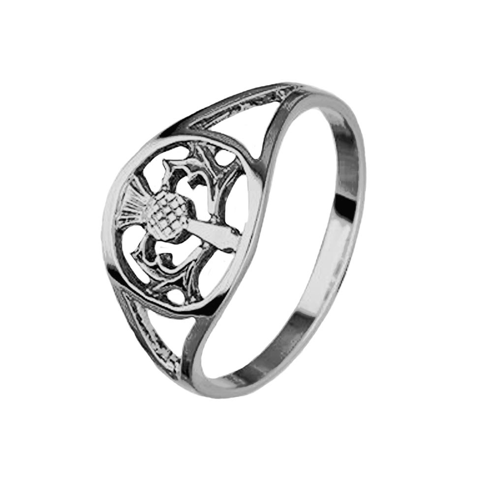Silver Thistle Ring
