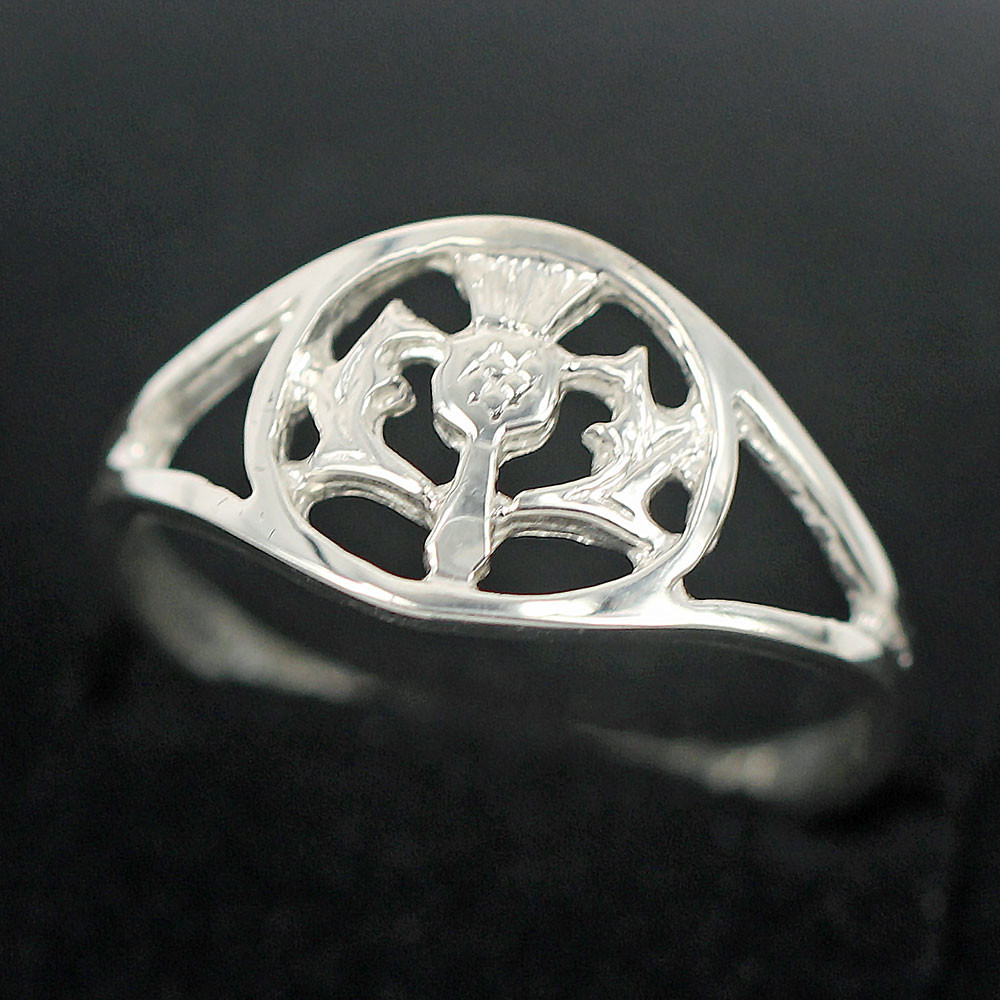 Silver Thistle Ring