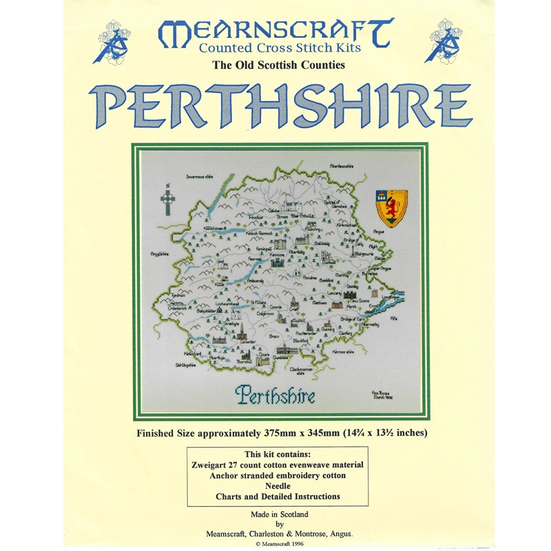 Map of Perthshire Cross Stitch Full Kit