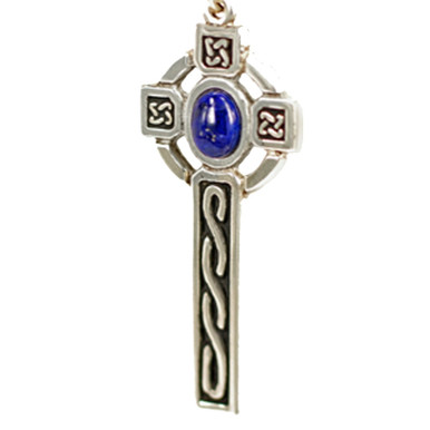 Welsh Celtic Cross with Gemstone Centre