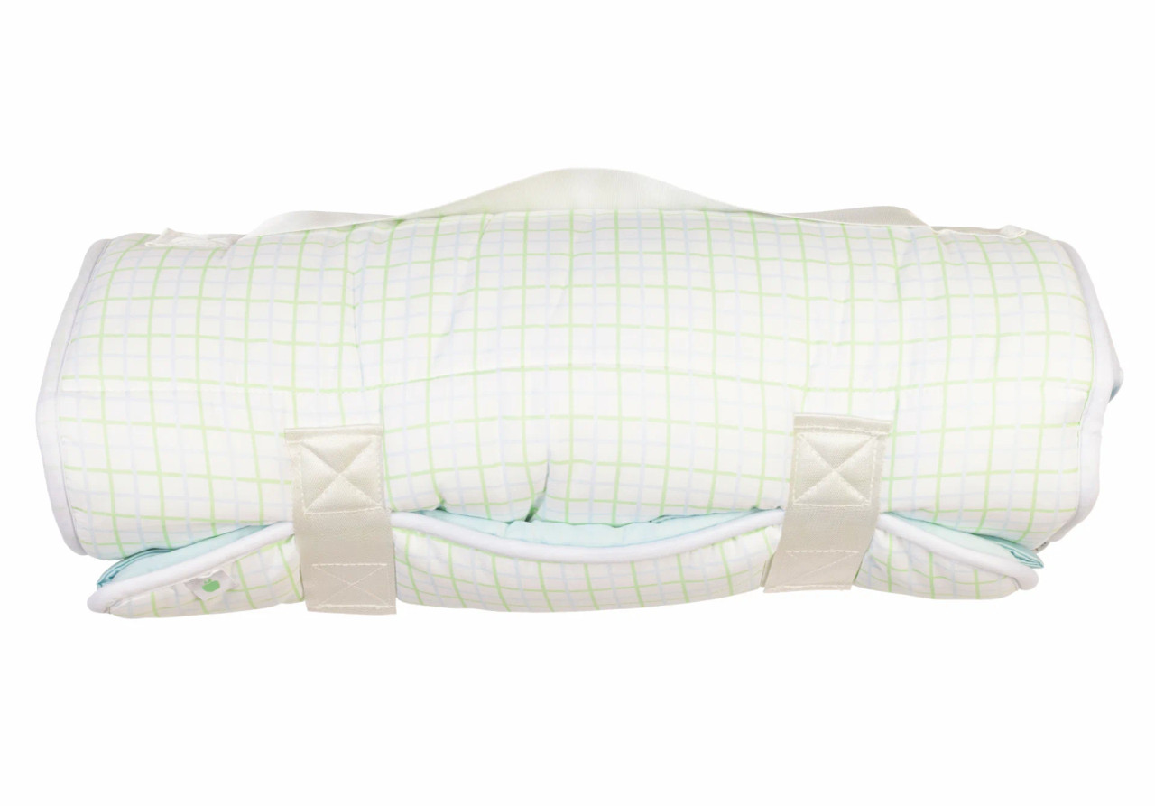Apple of my Isla *BLUE/GREEN WINDOWPANE* Nap Mat