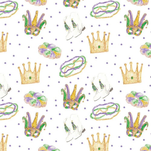 Krewe Kids *MARDI GRAS ICONS* Isabelle Pleat Bloomer Set