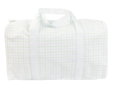Apple of my Isla *BLUE/GREEN WINDOWPANE* Duffle Bag