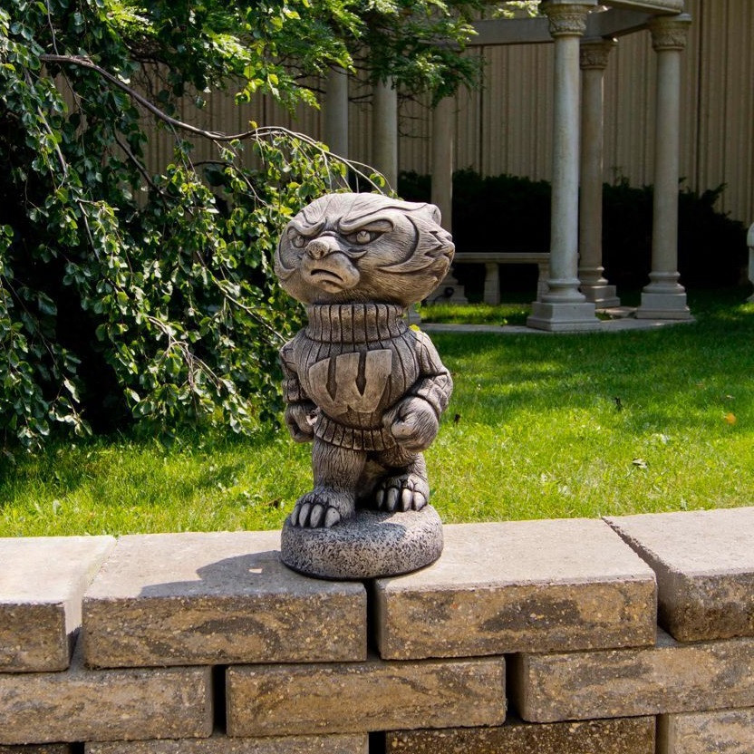 Wisconsin Badgers Mascot Garden Statue