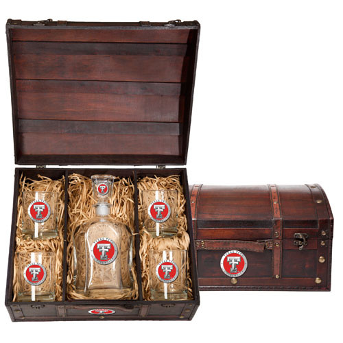 Texas Tech Red Raiders Decanter Chest Set | Heritage Pewter