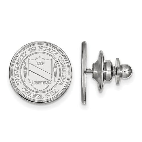 UNC Crest Sterling Silver Tar Heels Lapel Pin
