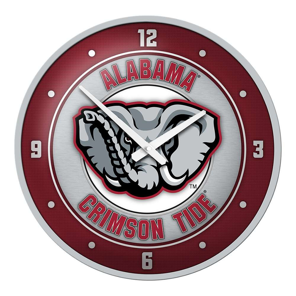 Alabama Crimson Tide: Al Logo - Modern Disc Wall Clock