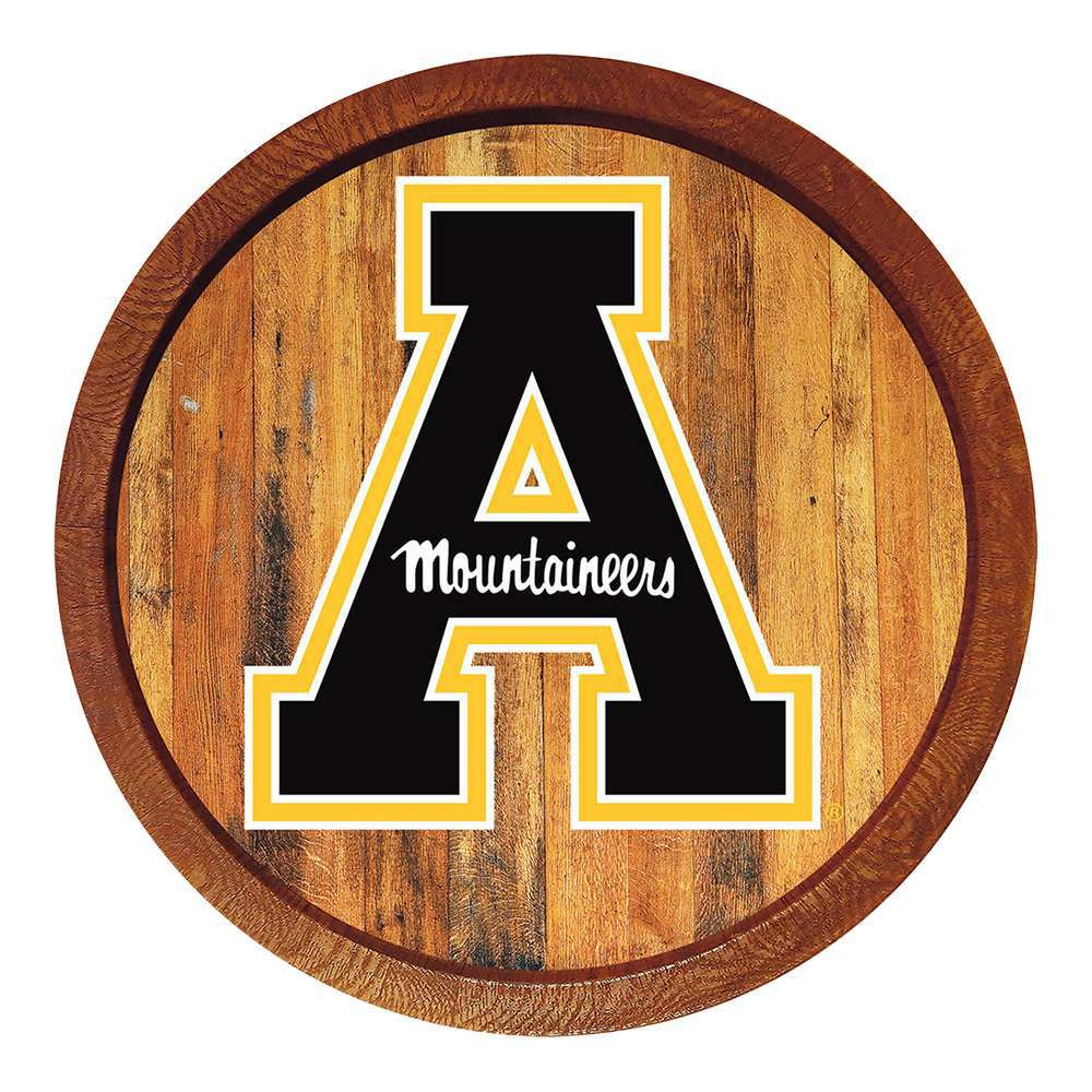 Appalachian State Mountaineers: Faux Barrel Top Sign