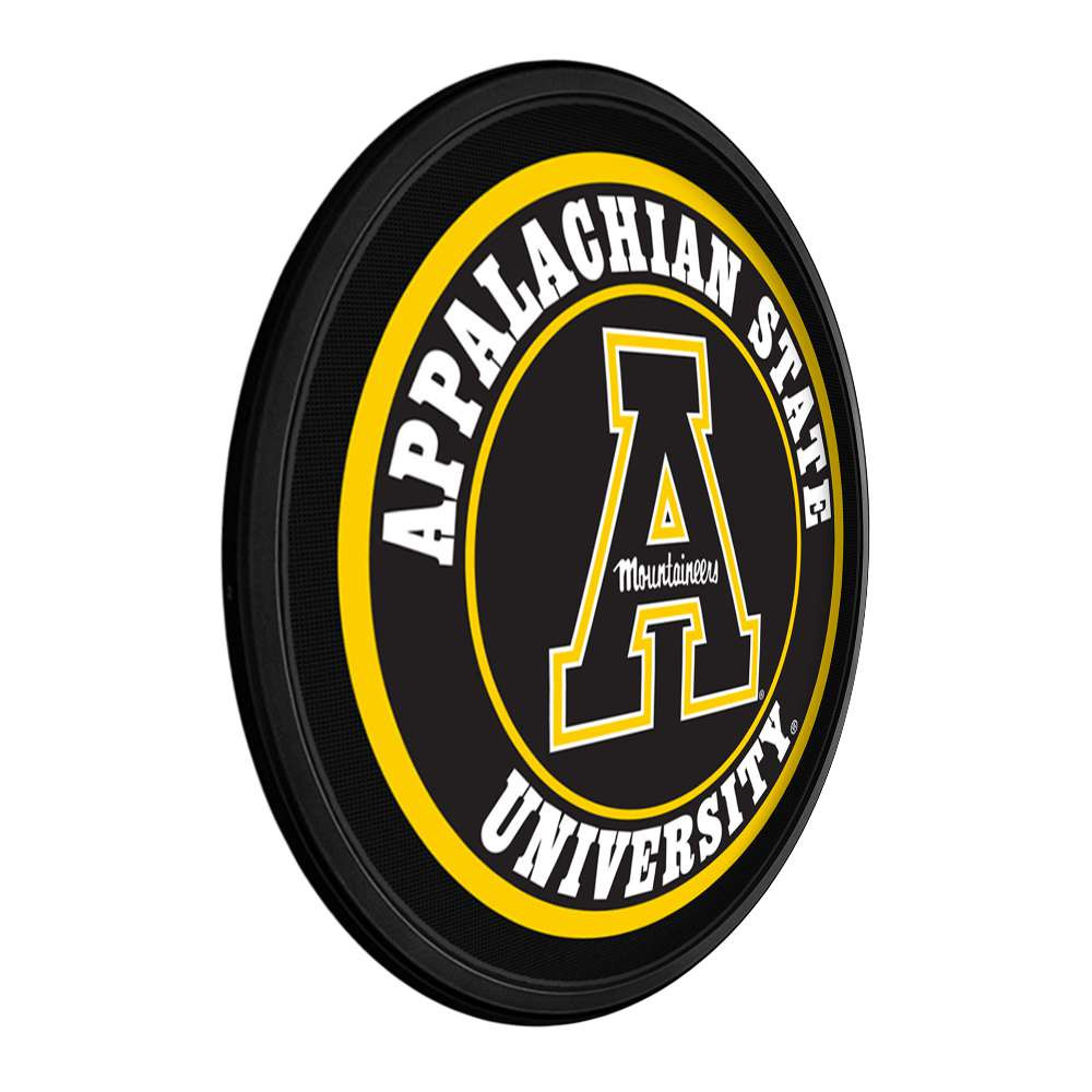 Appalachian State Mountaineers: Original Round Slimline Lighted Wall Sign