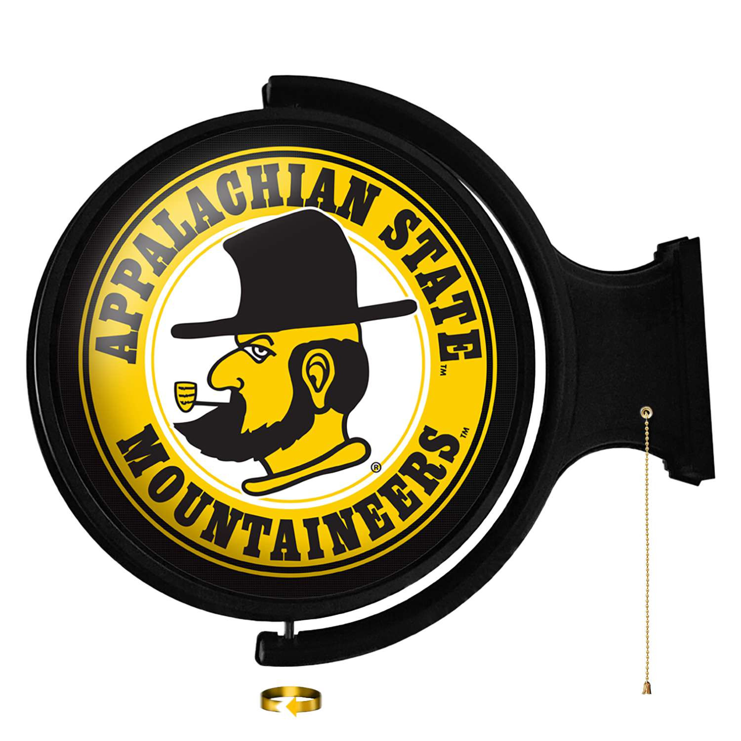 Appalachian State Mountaineers: Yosef - Original Round Rotating Lighted ...