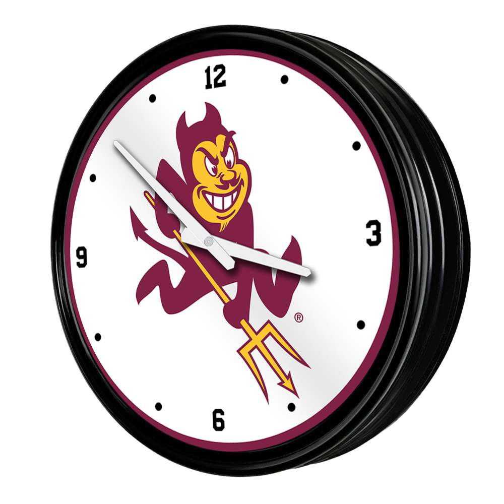 Arizona State Sun Devils: Sparky - Retro Lighted Wall Clock