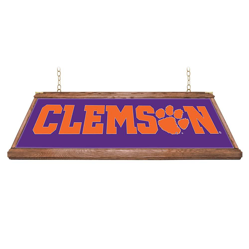 Clemson Tigers: Premium Wood Pool Table Light